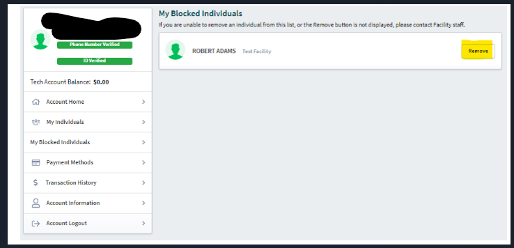 🔓 Unblocking an Inmate – CorrectPay